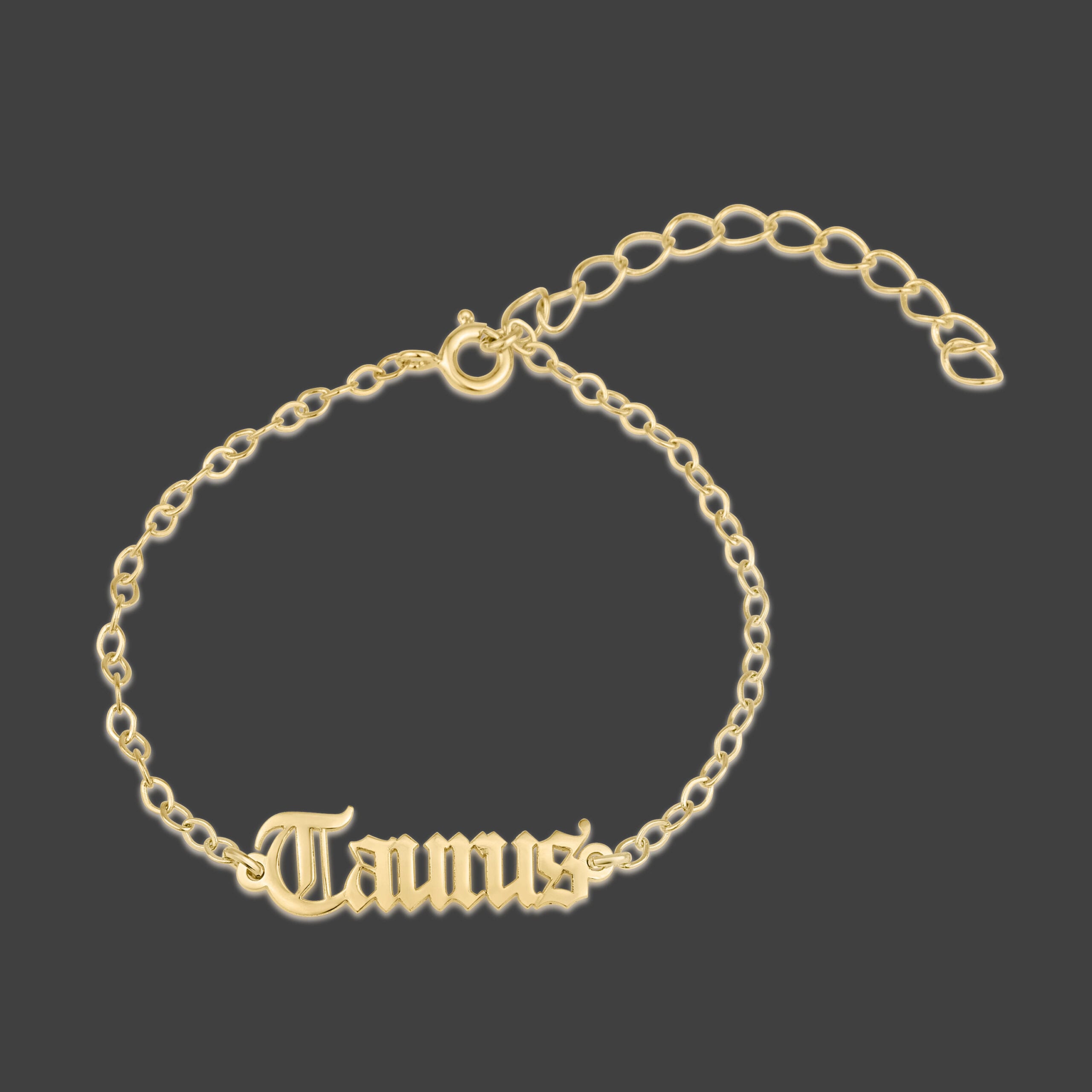 Taurus Script Bracelet – Bel Wholesale Custom Jewelry