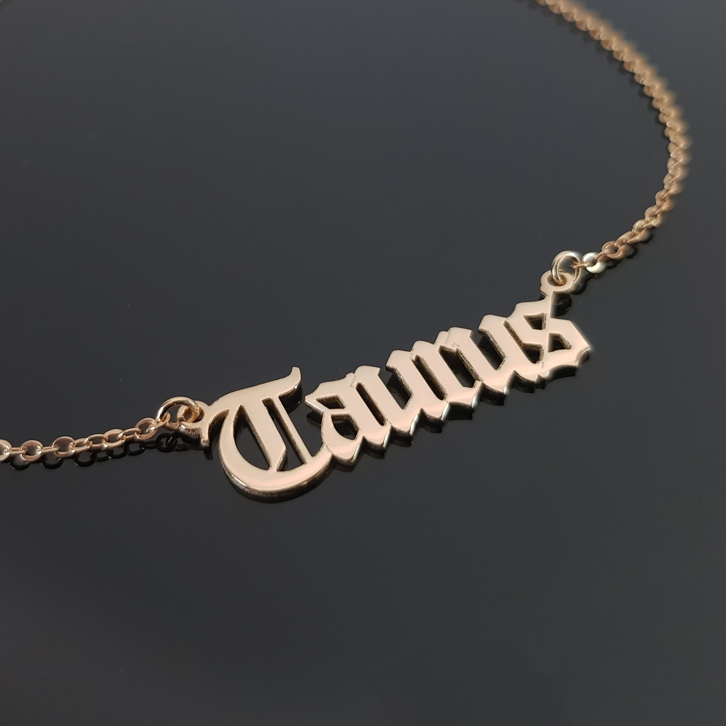 Taurus Script Necklace – Bel Wholesale Custom Jewelry