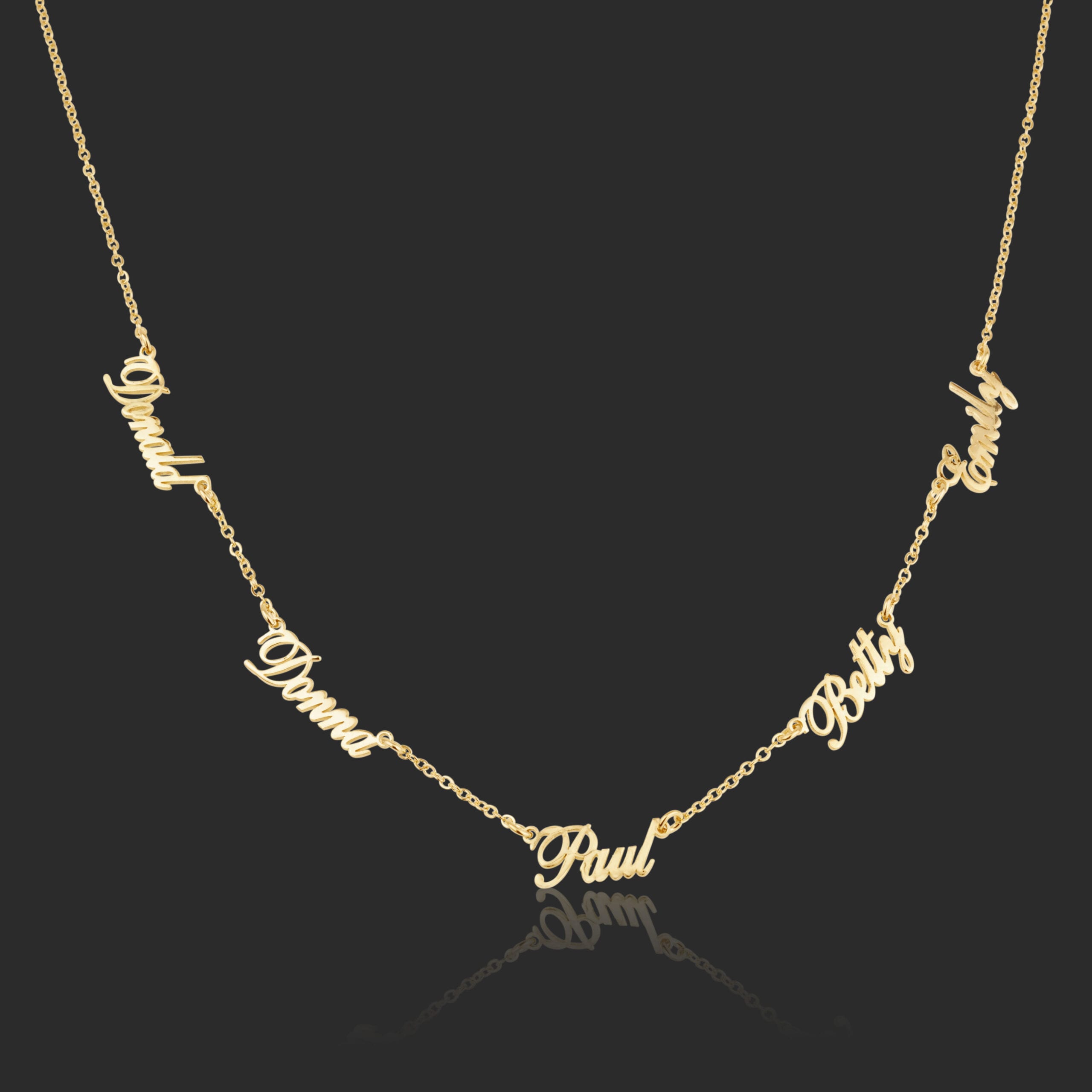 Five Name Necklace – Bel Wholesale Custom Jewelry